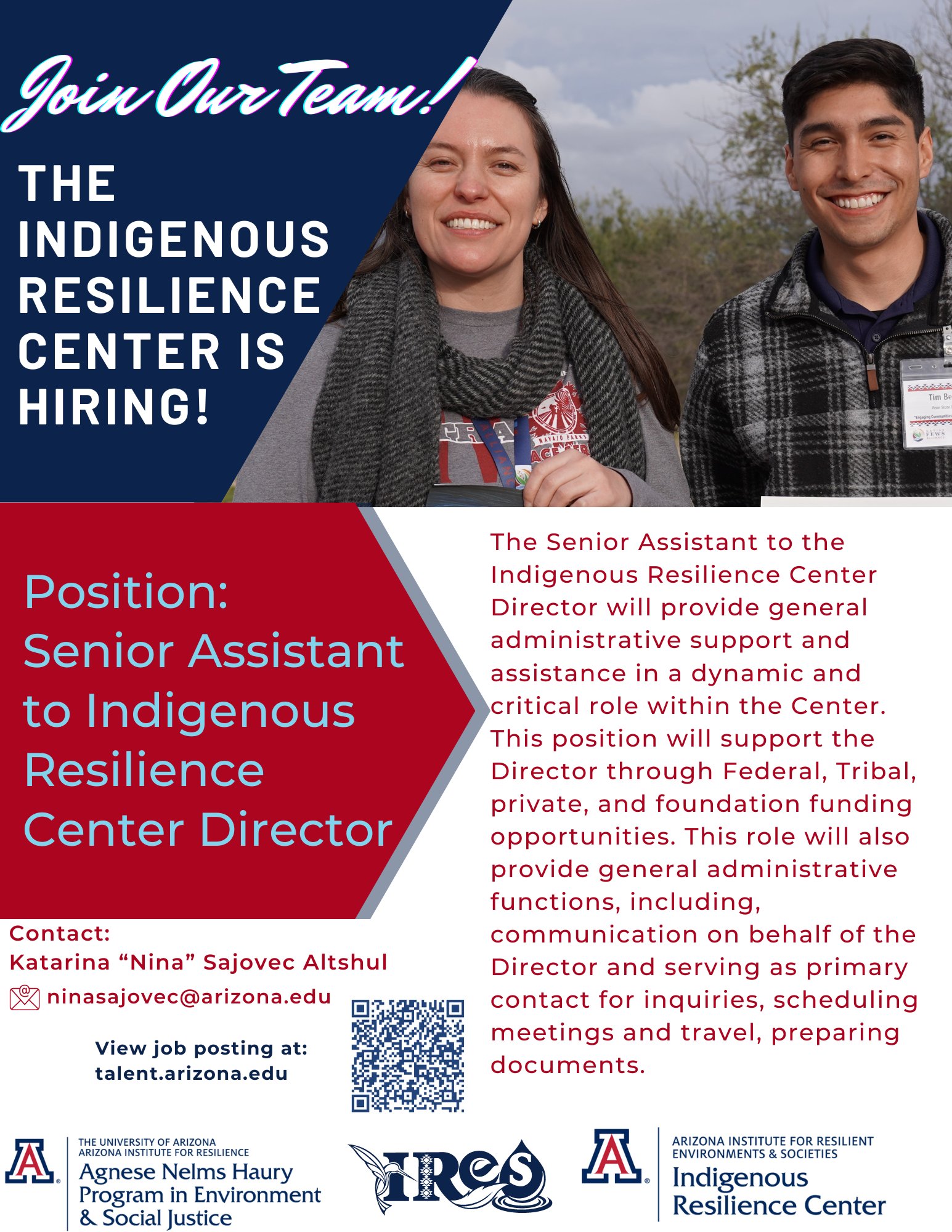 University of Arizona Indigenous Resilience Center (IRes) is hiring a ...
